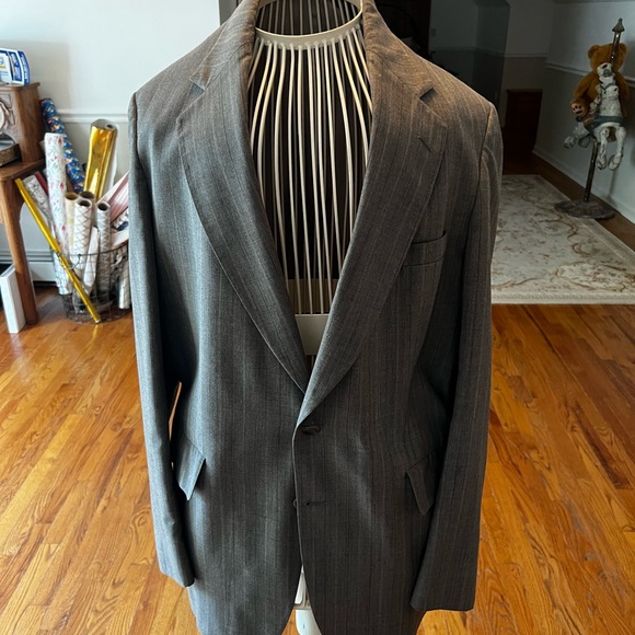 Adams Row | Suits & Blazers | Brownish Pin Stripe Mens Suit | Poshmark